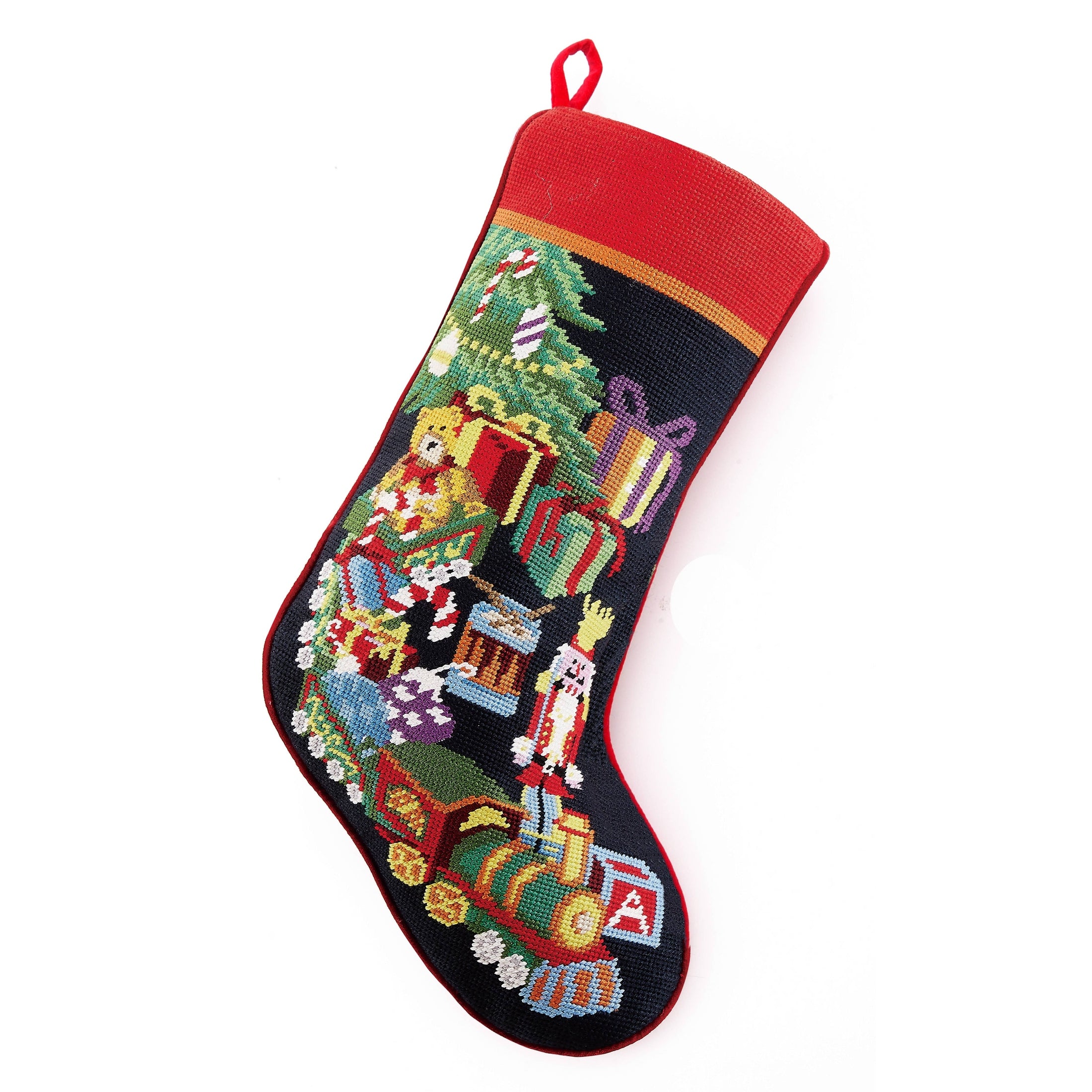 Toy Train Embroidered Stocking – Sage and Madison